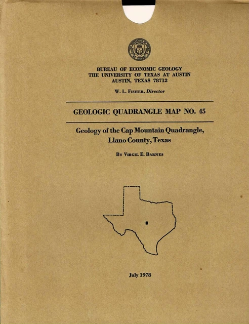 GEOLOGIC MAP: CAP Mountain Quadrangle, Texas £9.61 - PicClick UK