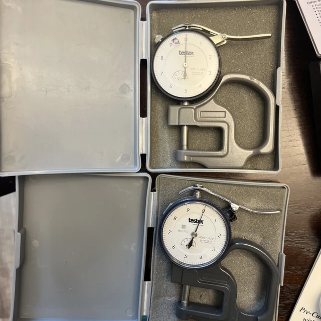 TESTEX MICROMETER DIAL thickness gage .0001" - .050" - 7326STX1 $50.00 ...
