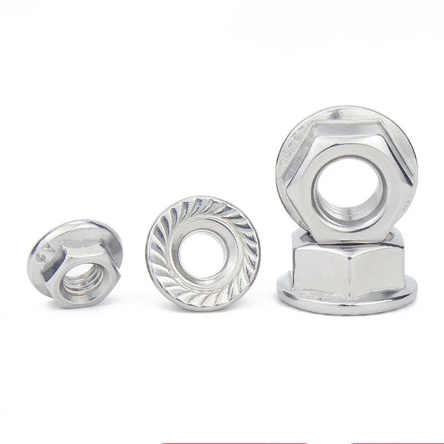 REVERSE THREAD FLANGE Nut M5 M6 M8 M10 Hex Rotate Left Nuts A2 ...