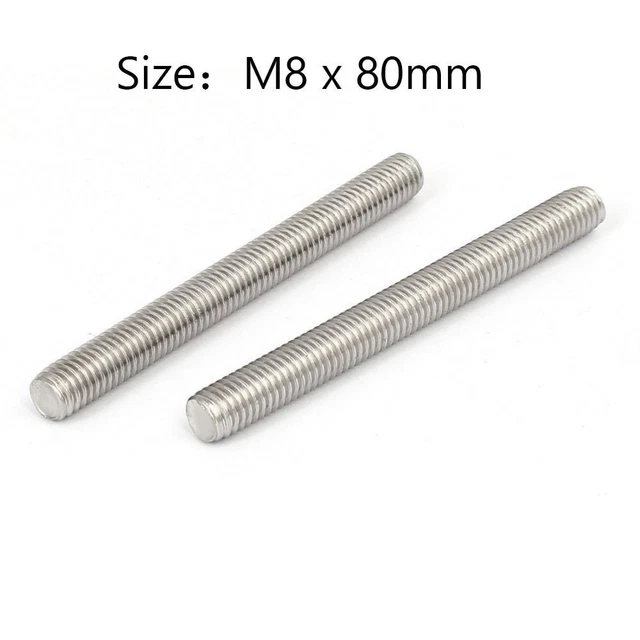 20 PCS STAINLESS Steel Bar Studs M8 X 80mm Fully Threaded Rods $29.84 ...