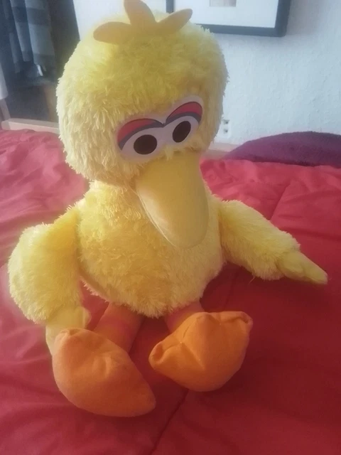 SESAME STREET MUPPETS Big Bird Yellow Fluffy Soft Plush Toy 14” By ...