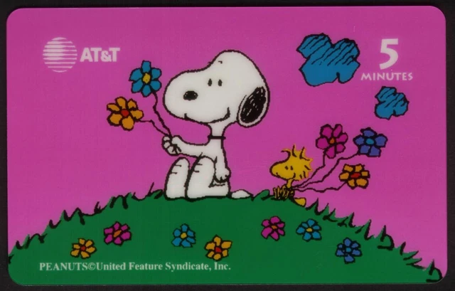 SNOOPY CARD-A-MONTH: #8 (May) Snoopy & Woodstock & Springtime Flowers ...