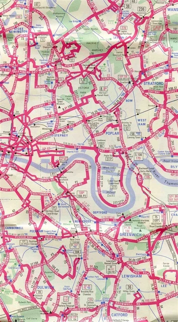 LONDON BUSES MAP and List of Routes London Transport 1975 £11.47 ...