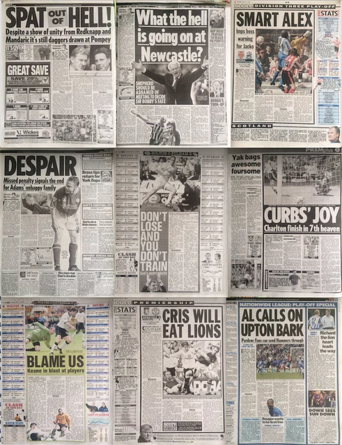 VARIOUS NEWSPAPER FOOTBALL Match Reports 16th & 17th May 2004 £1.20 ...