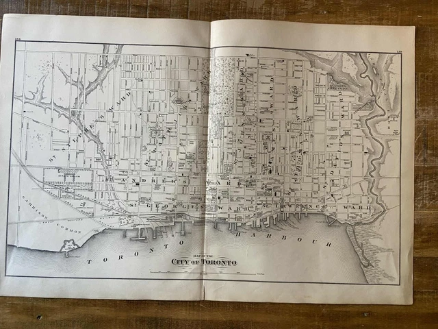 B/W MAP OF THE CITY OF TORONTO, CANADA - 1877 (Page 139) $280.50 ...