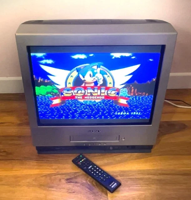 SONY TRINITRON 21& inch CRT Cube TV with Remote - VCR Video Retro ...