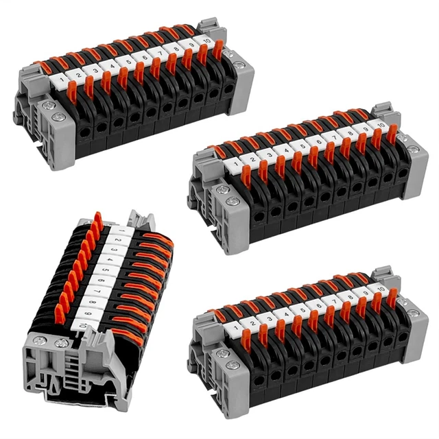 PACK DE 40 Bornes sur Rail DIN, Bornes sur Rail DIN -211 0,08-4 Mm² ...