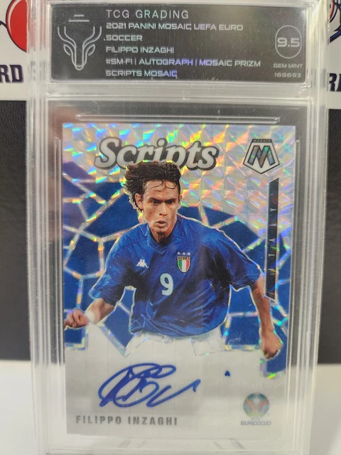 2021 PANINI MOSAIC UEFA Euro FILIPPO INZAGHI Autograph Mosaic Prizm TCG 9.5 £177.48 - PicClick UK