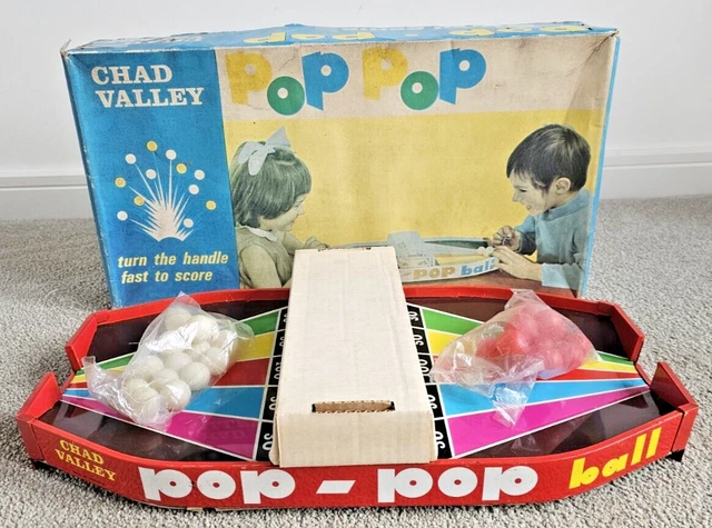 VINTAGE CHAD VALLEY POP POP BALL GAME 1970's TINPLATE TOY M23 BOXED RARE Q522 £24.95 - PicClick UK