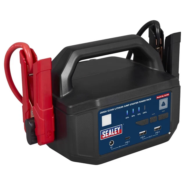 SEALEY 2500A 12/24V Lithium Jump Starter Power Pack Force Start ...