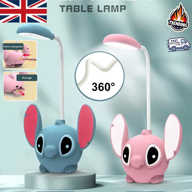 DISNEY STITCH KIDS LED Desk Lamp Children Lilo &Stitch Sharpener Light ...