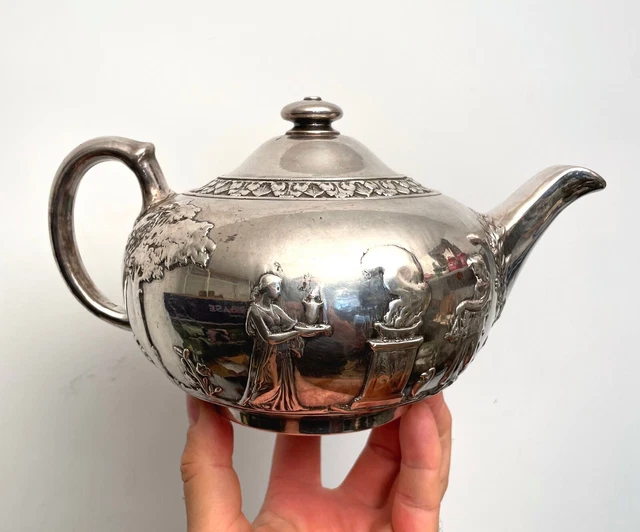 VERY UNUSUAL ANTIQUE Wedgwood Solid Silver Cased Tea Pot £86.00 ...
