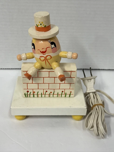 VTG UNDERWRITERS LABORATORIES Kids Portable Lamp Humpty Dumpty Nursery ...