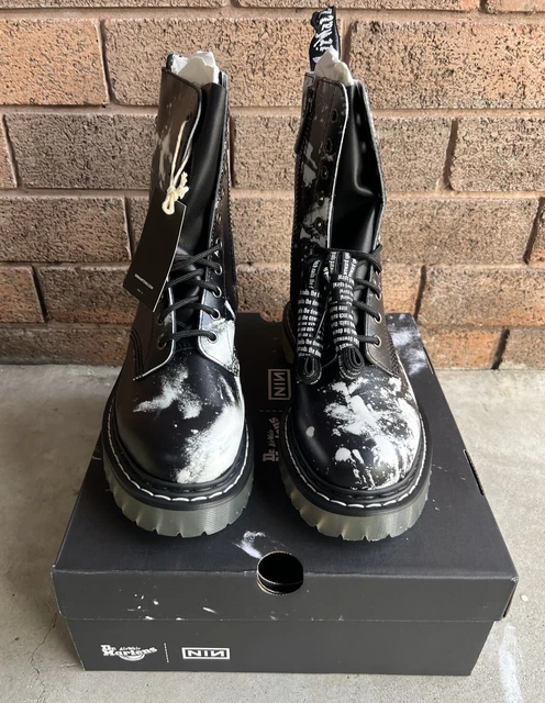 DR. MARTENS X Nine Inch Nails 1490 Boots Mens US 8 Mid Calf 10 Eye ...