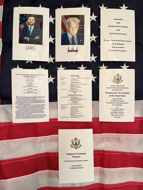 2025 OFFICIAL DONALD TRUMP VANCE Inauguration Invite Program Reimagined ...