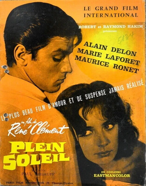 ALAIN DELON MARIE Laforet M Ronet PLEIN SOLEIL R Clément 1960 SYNOPSIS 24x30 2p EUR 2,99 ...