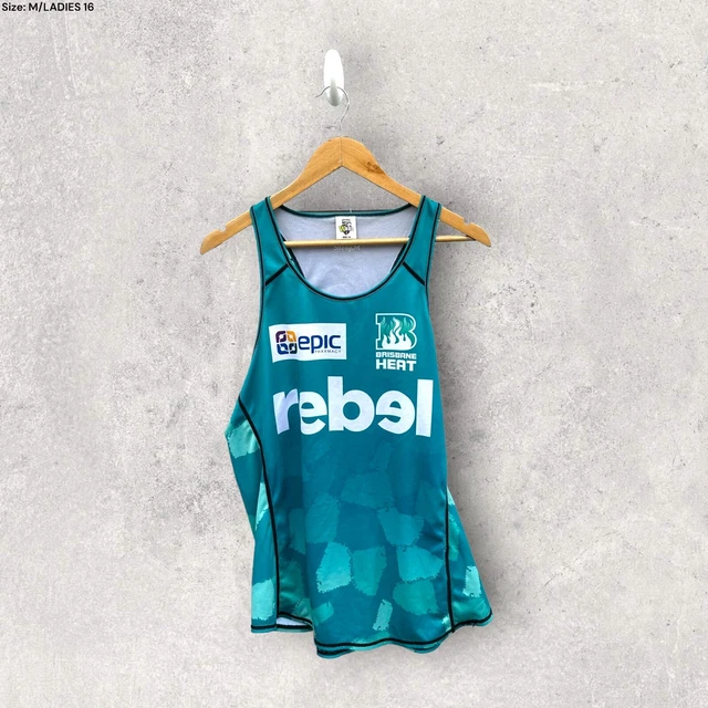 BRISBANE HEAT WBBL player Issued Training Singlet Size medium/ladies 16 ...