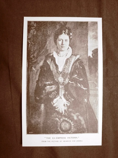 L'EX IMPERATRICE VITTORIA Quadro di Heinrich Von Angeli Stampa del 1888 ...
