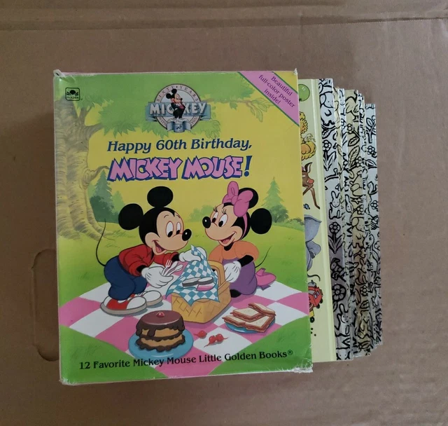 LITTLE GOLDEN BOOKS Happy 60th Birthday Mickey Mouse Set of 12 Books ...