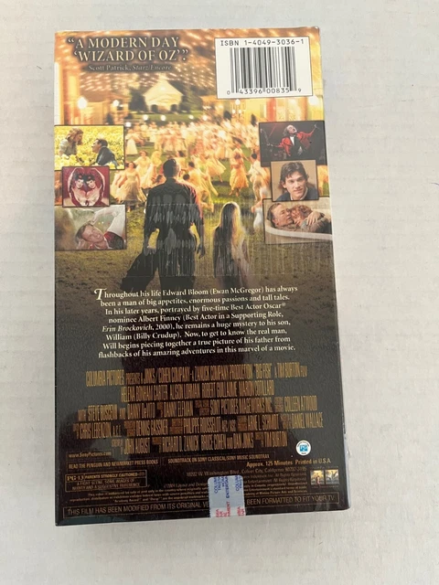 BIG FISH VHS - Ewan McGregor, Jessica Lange, Albert Finney - New ...