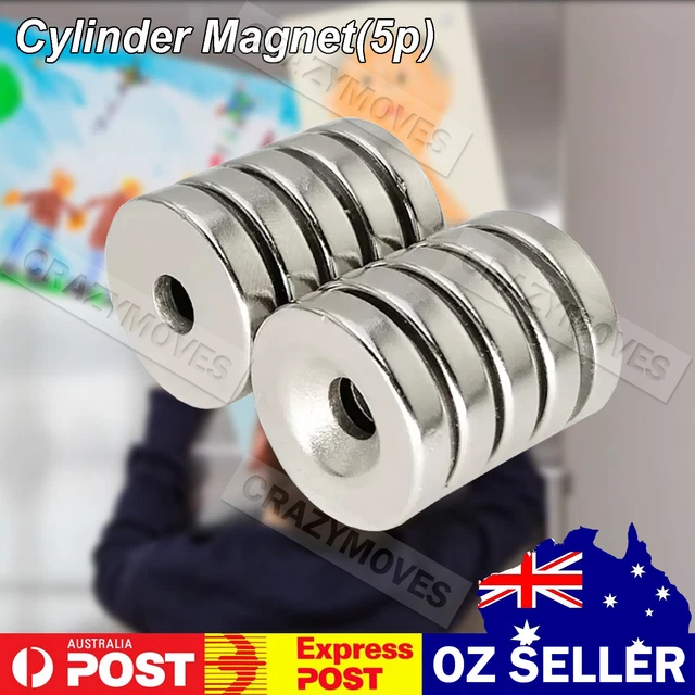 SUPER STRONG CYLINDER Magnets Rare-Earth Neodymium Magnet With Hole ...