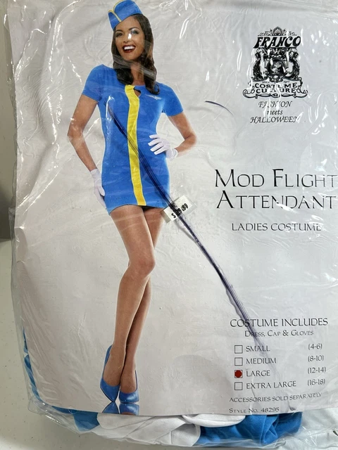MOD FLIGHT ATTENDANT Women Sexy Cosplay Stewardess Uniform Costume ...