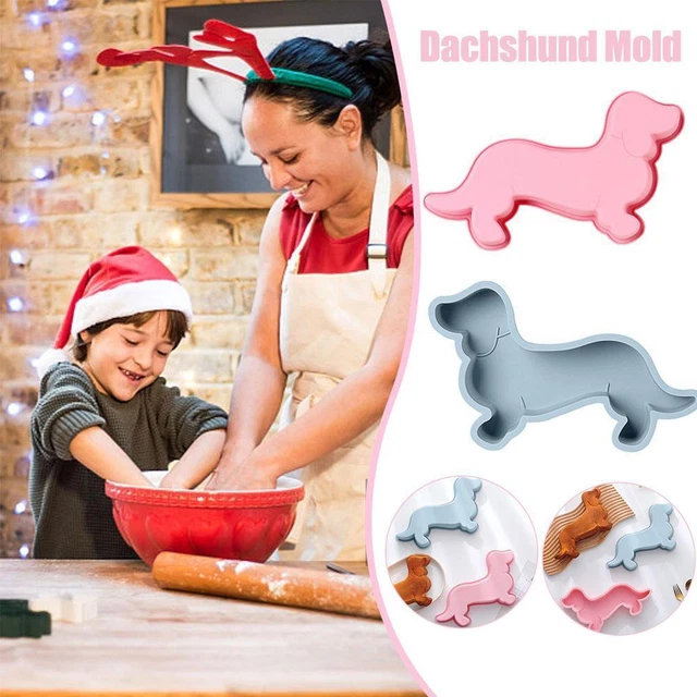 SILICONE DACHSHUND DOG Shaped Chocolate Cookie Mold Home DIY MoldXPC ...