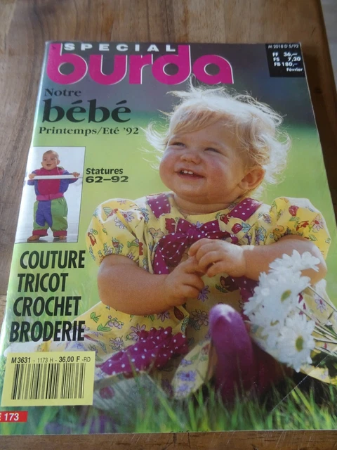 MAGAZINE BURDA SPECIAL Bebe Printemps/Ete Taille De 3 Mois A 2 Ans 1992 ...