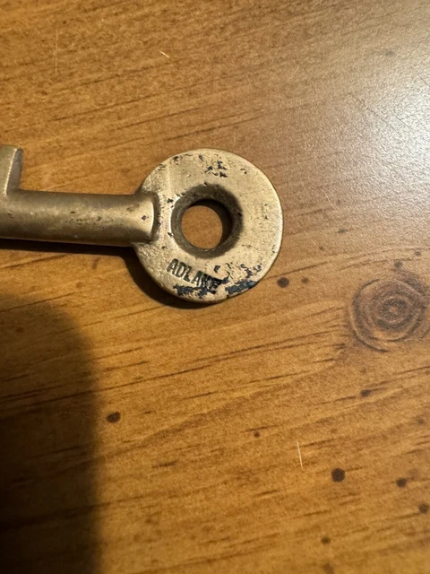 VINTAGE SKELETON THICK Brass Hollow Barrel Key Adlake $16.99 - PicClick