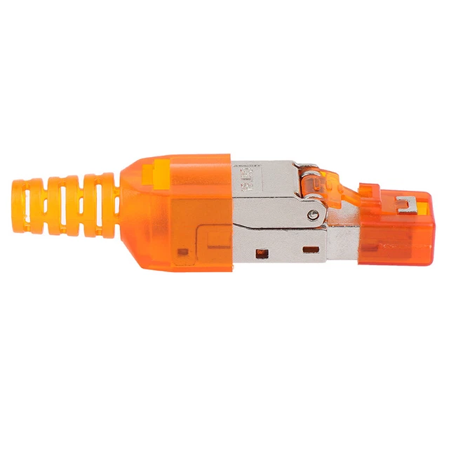CAT6A RJ45 CONNECTOR Ethernet Adapter Tool-Free Crimping Shielded ...