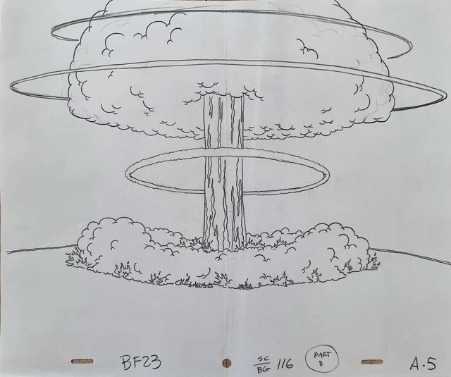 RARE SIMPSONS TV Show Original Background Animation Art Cel Drawing ...