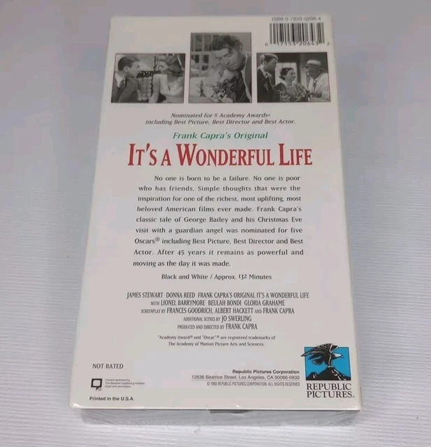 IT'S A WONDERFUL Life Lenticular Cover VHS New £8.88 - PicClick UK