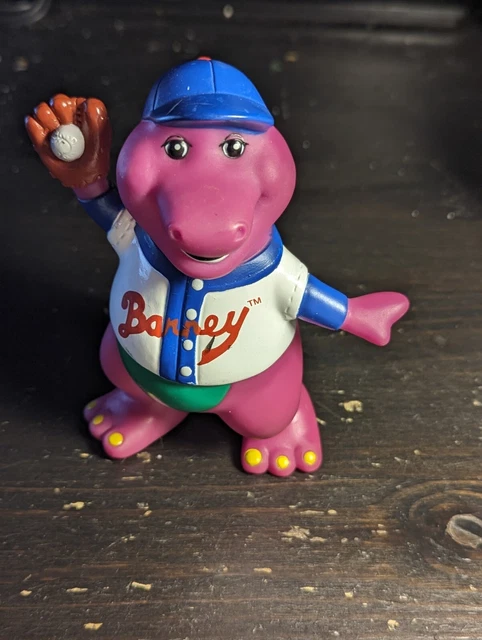 VINTAGE BARNEY THE Purple Dinosaur Baseball Figure from Lyons Group 5 ...