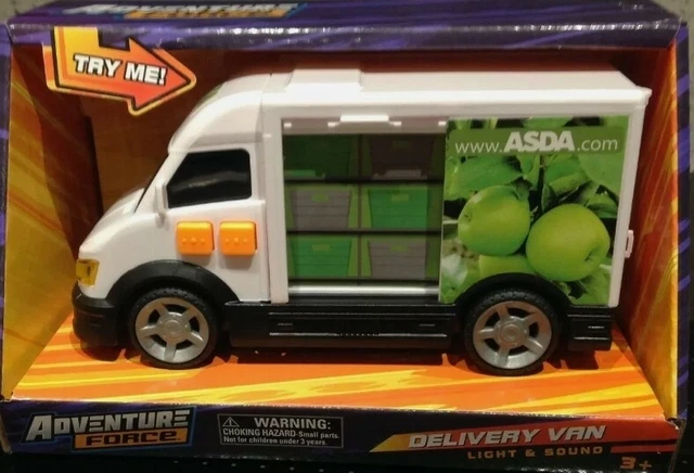 NEW ADVENTURE FORCE Asda Home Delivery Van 1:35 Diecast Model Car Light ...