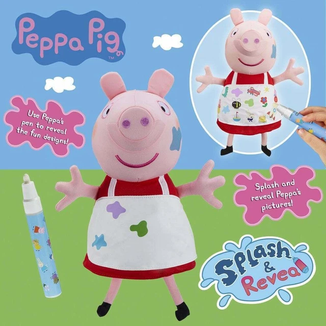 PEPPA PIG SPLASH & Reveal Peppa Plush Reveal Shapes & Images with Water ...