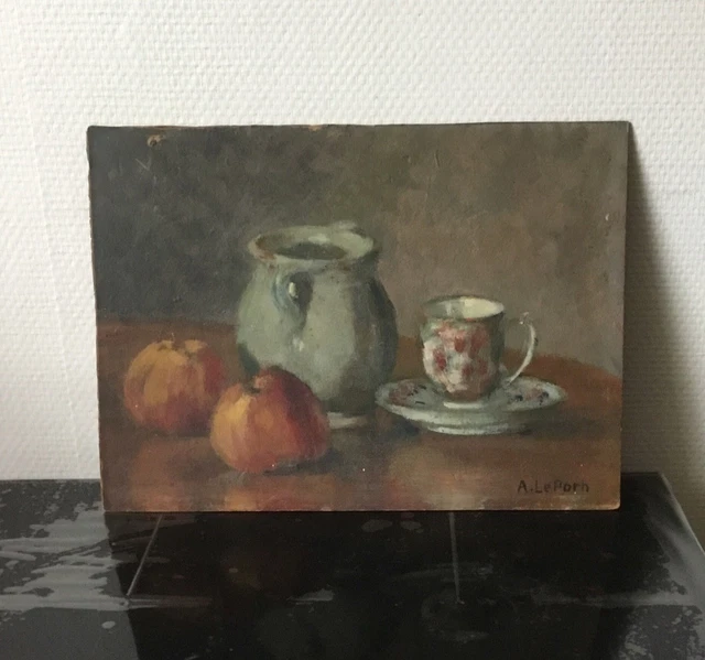 ANCIEN TABLEAU Huile Sur Carton Signé.A.Le.Porh. EUR 300,00 - PicClick FR