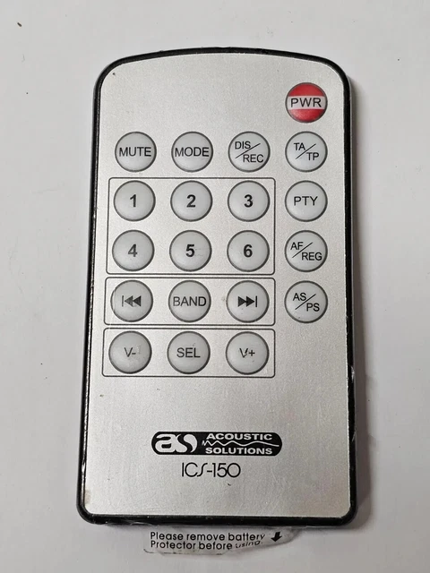 GENUINE ORIGINAL ACOUSTIC SOLUTIONS IN-CAR CD REMOTE CONTROL for ICS ...