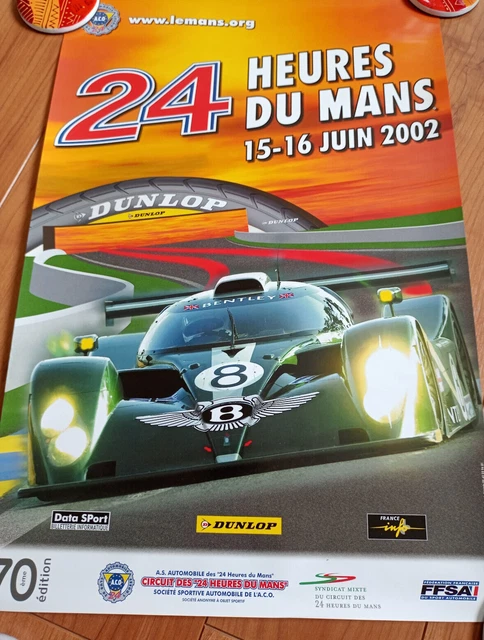 Affiche Poster Officielle 24 Heures Hours Du Mans 24h 2002 Non Pliée