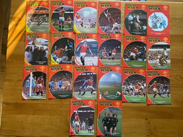MANCHESTER UTD HOMES Football Programmes 1980/81 X 20 Progs Some TOKENS ...