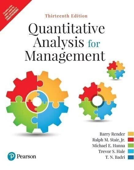 ANALYSE QUANTITATIVE POUR la gestion par Barry Render, Ralph M Stair ...
