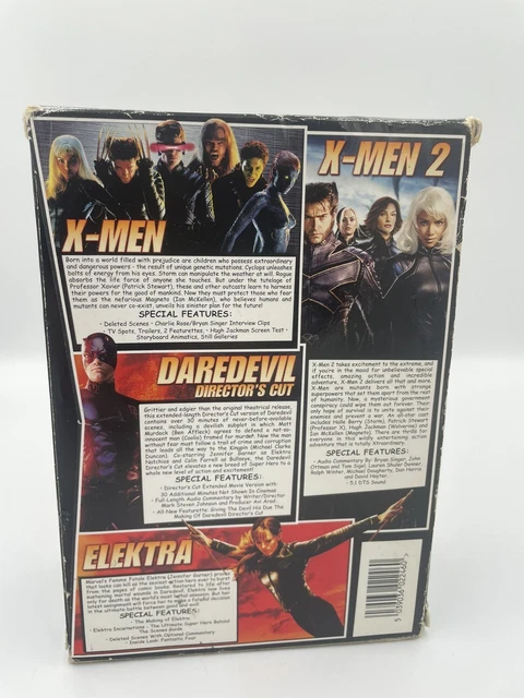 SUPERHERO 4 DVD Collection - X-Men / X-Men 2 / Elektra / Daredevil $18. ...
