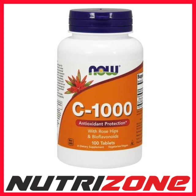 NOW FOODS VITAMIN C-1000 with Rose Hips & Bioflavonoids - 100 tablets £ ...