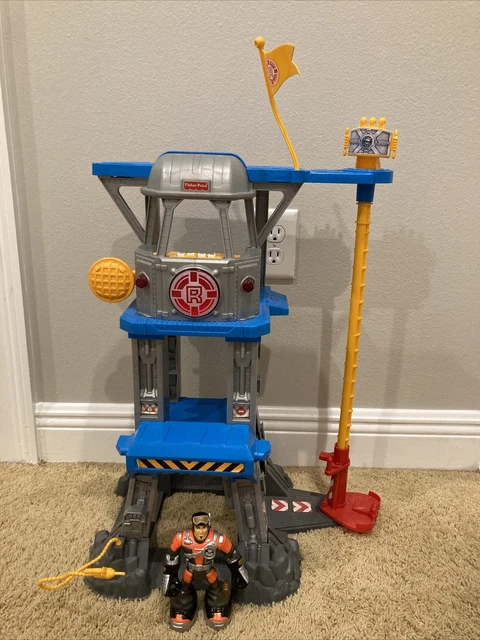 FISHER PRICE RESCUE Heroes Command Center Tower & Figure Lot. Rare ...