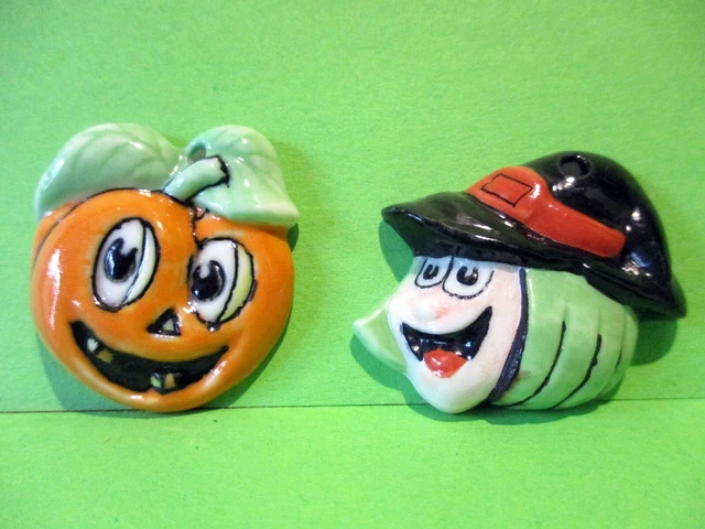 HALLOWEEN - LA Citrouille et la Sorcière - Fèves brillantes plates ...