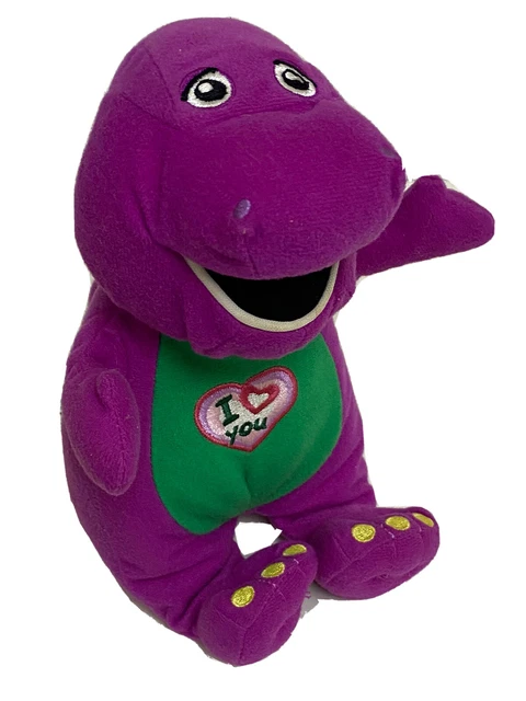 BARNEY THE DINOSAUR Singing I Love You Song Soft Toy 21cm Vintage 2007 ...