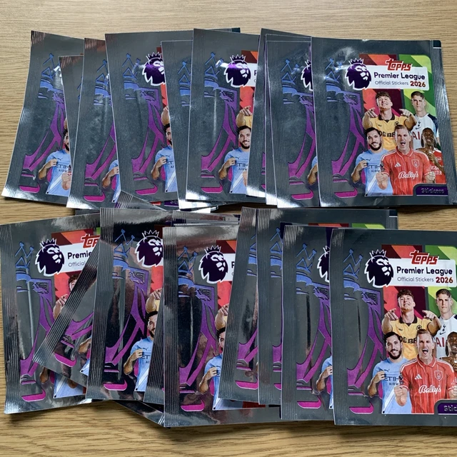 TOPPS PREMIER LEAGUE 2026 Stickers Sealed. 20 packs £15.61 - PicClick UK