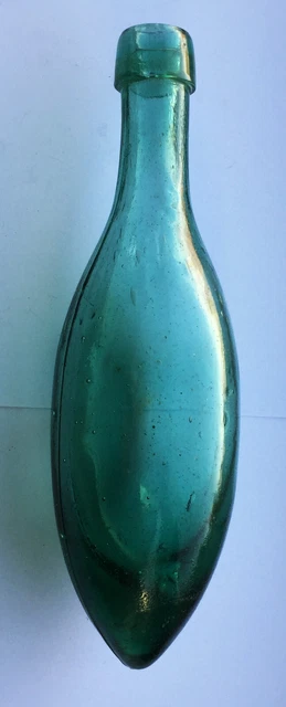 TEAL BLUE GREEN Antique Hamilton Torpedo Glass Soda Bottle £72.00 ...