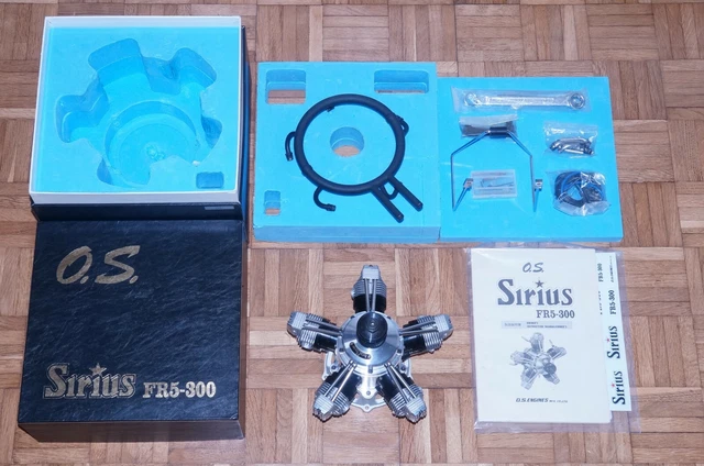 OS MAX SIRIUS Radial FR5-300 5-Cylinder 50cc 4-Stroke RC Model Engine ...