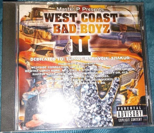 CD MASTER P Presents West Coast Bad Boyz 2 dédié à : Tupac "Makaveli ...