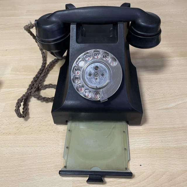 VINTAGE BAKELITE OLD G.P.O type Telephone with address tray £30.00 ...